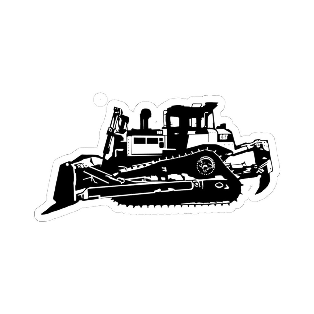 Construction Equipment Sticker, Bulldozer Decal for Builders, Heavy ...