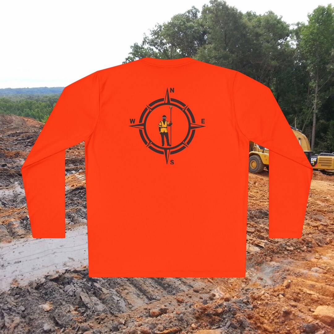 Construction Surveyor Long Sleeve Tee – Compass Rose Design - Etsy