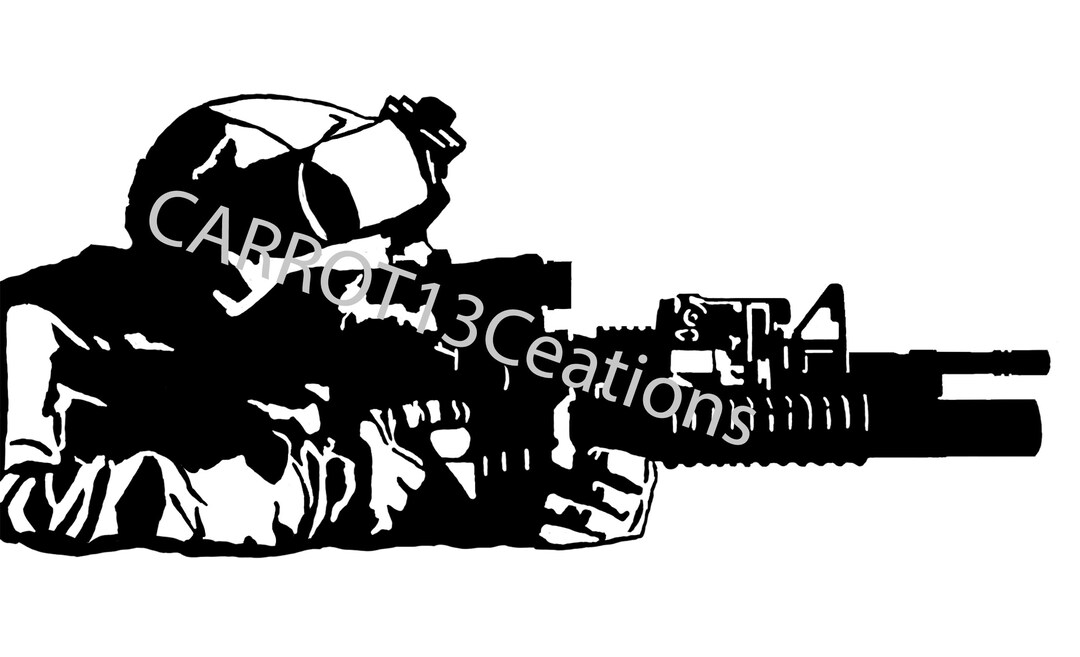 Infantry Shooting Svg, Png and Jpg Files for Vinyl Decal Tshirt or ...