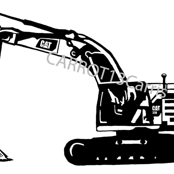 Excavator Svg - Etsy