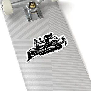Construction Equipment Sticker, Bulldozer Decal for Builders, Heavy ...