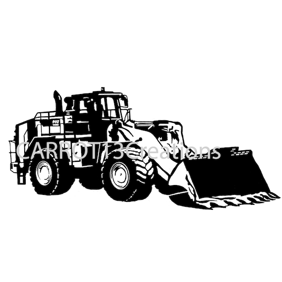 Wheel Loader Construction Equipment SVG PNG & JPG Files for | Etsy