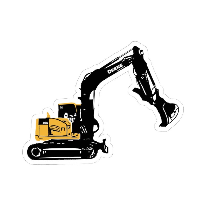 Construction Equipment Kiss-cut Stickers, Deere Excavator, Equipment ...