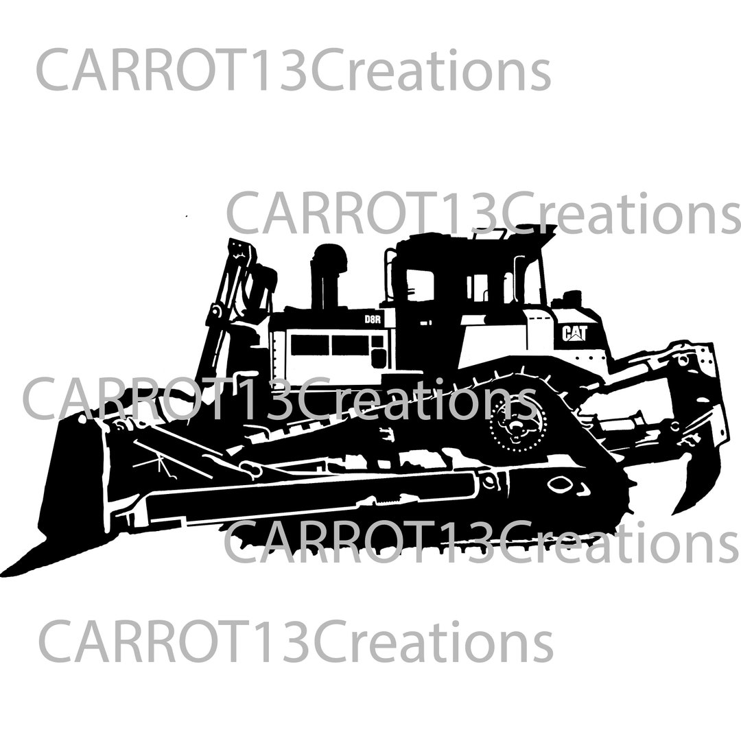 Dozer Construction Equipment SVG, CAT D8 Vinyl Decal (digital Download ...