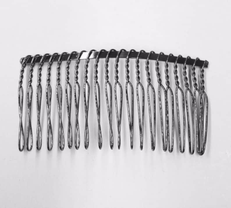 Trimweaver 80mm Silver Metal Wire Hair Comb for Bridal Veil | Etsy