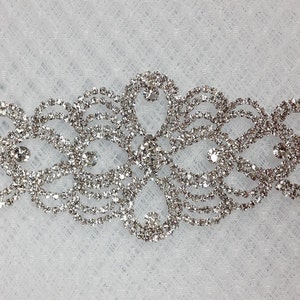 Crystal Applique, Rhinestone Applique, Wedding Applique, Beaded Crystal ...