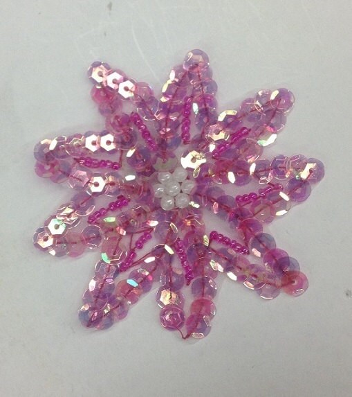 Sequins and Beaded Flower Shape Sew on or Glue on Selling per Pack (5 ...