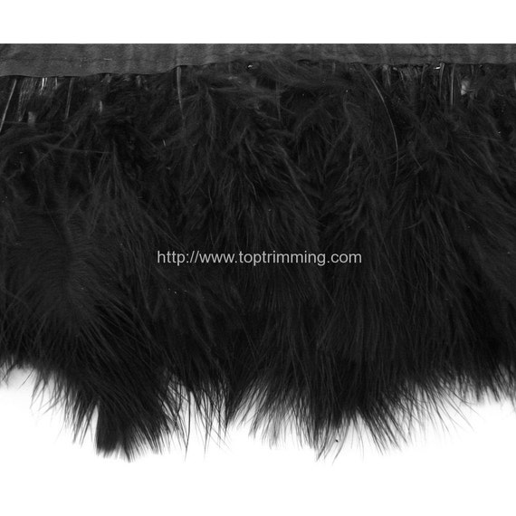 Marabou Turkey Fluff Feather Fringe Trim 67long | Etsy