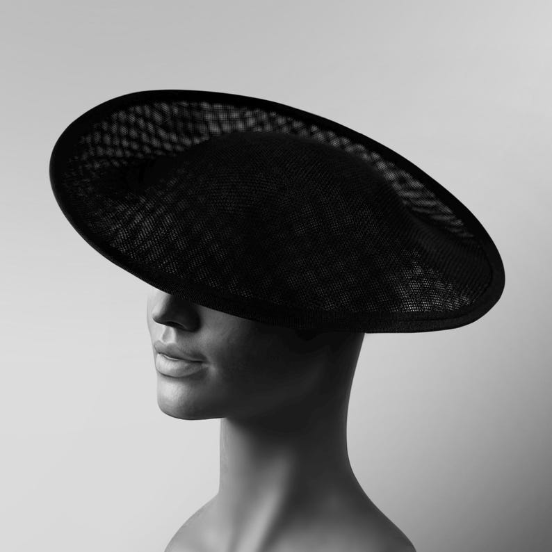 Large Buckram Saucer Fascinator Base – 11” Diameter With 1.75” Brim ...