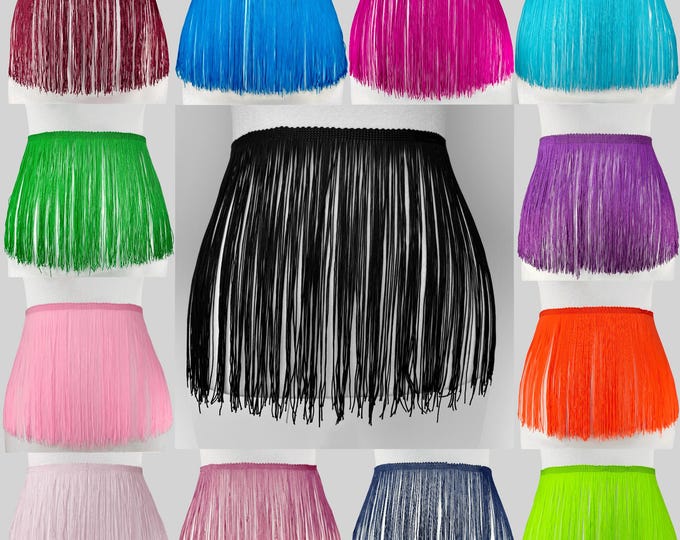 Long Chainette Fringe - 12” to 40” Lengths - Premium Fabric Trim for ...