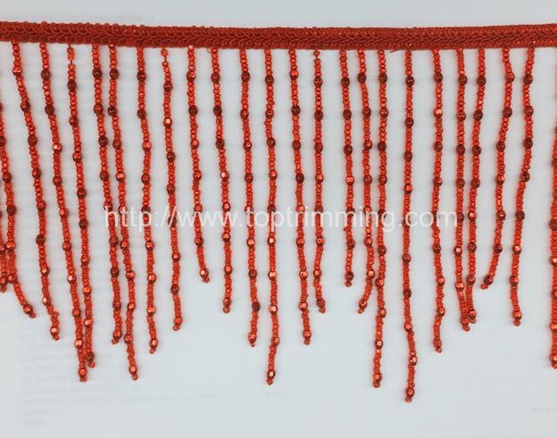 BEADED FRINGE 6 Long Sold by Yard - Etsy