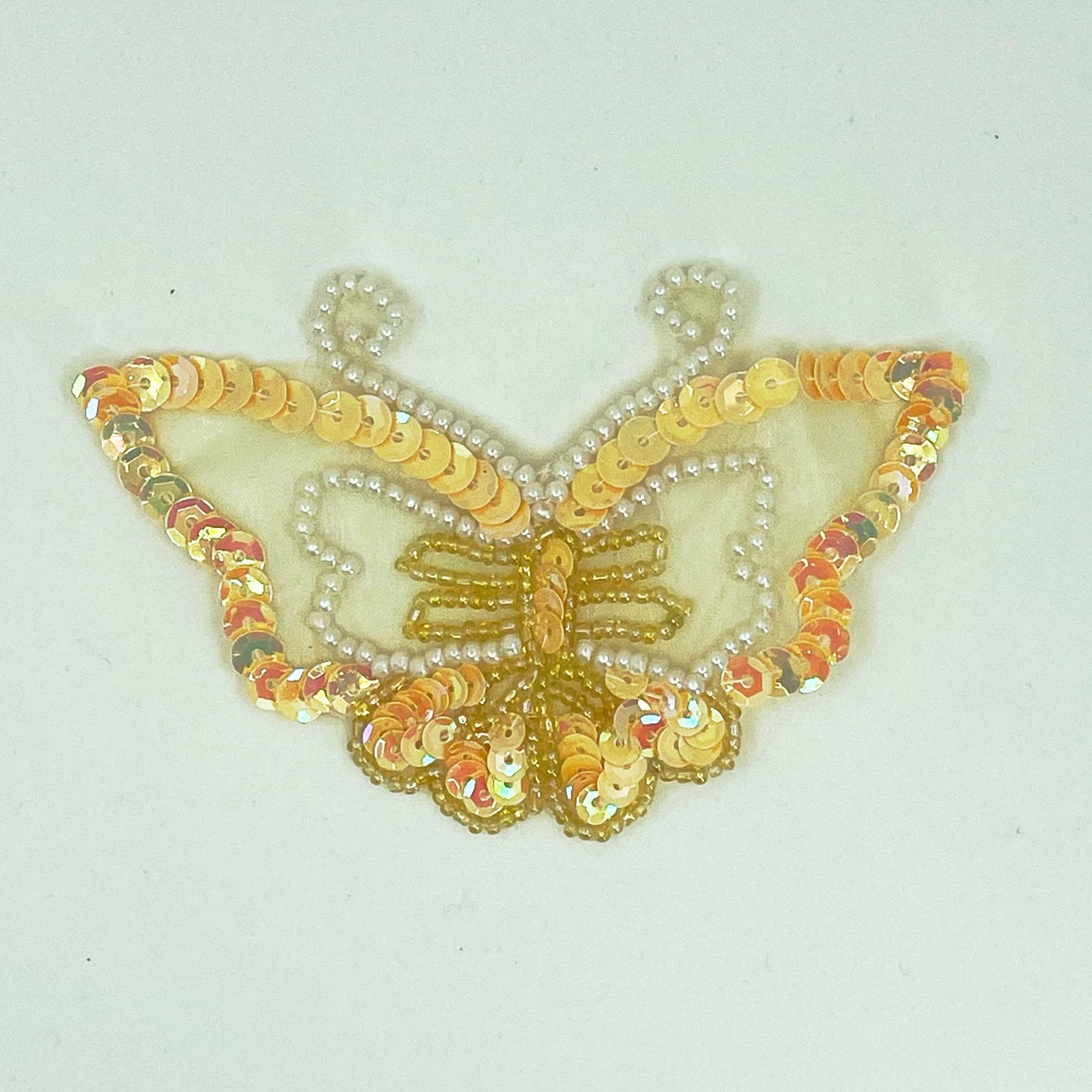 4pcs/pack Butterfly Insect Sequin & Seed Beads Iron on Applique Patch ...