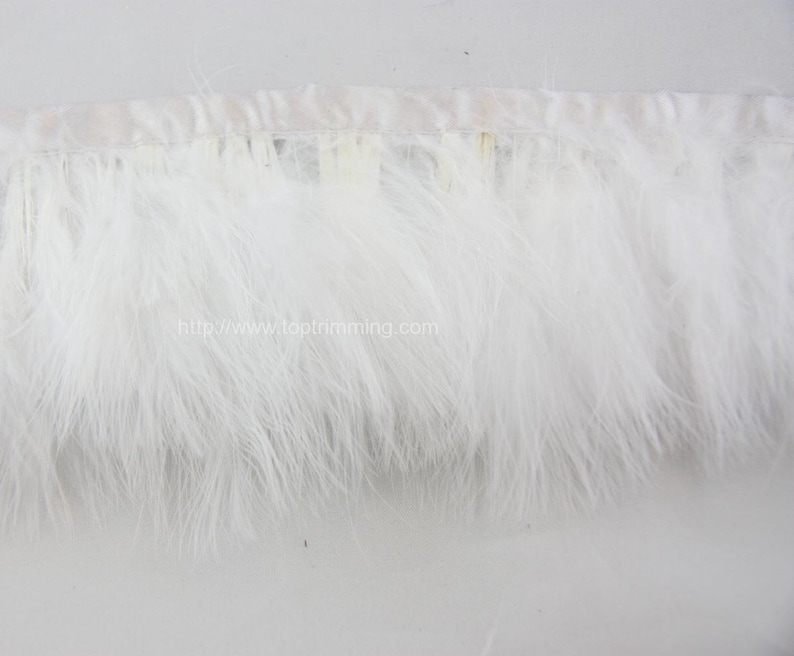 Marabou Turkey Fluff Feather Fringe Trim 34long | Etsy