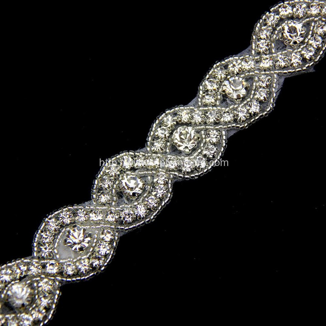 Rhinestone Trim,crystal in Middle, Dazzling Wedding Accessories Sold by ...