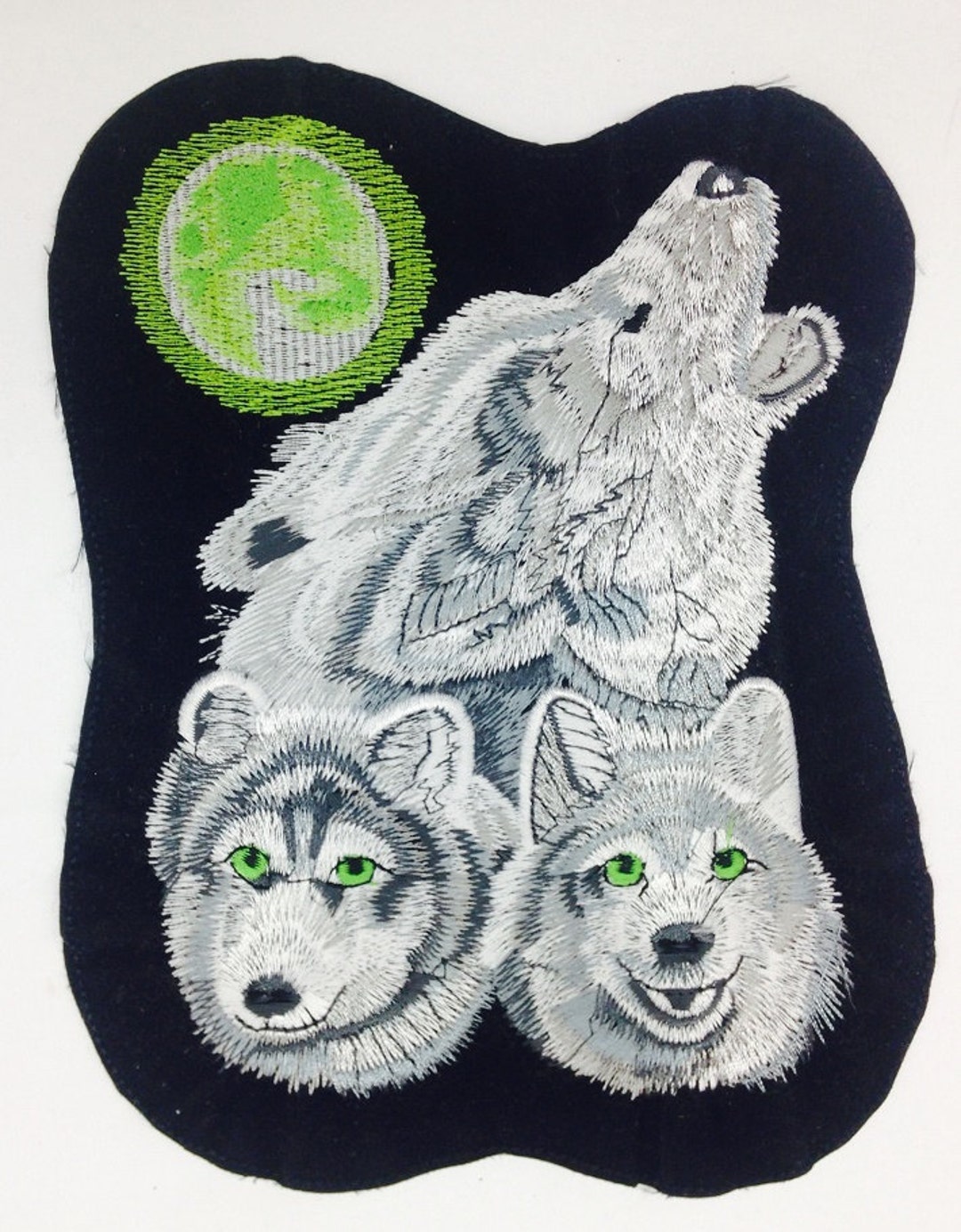 Wolf Head Silver and Grey Patch Applique Iron or Sew - Etsy