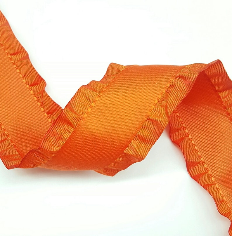 1.5" Double Ruffle Ribbon 5 Yard Reel (100% Polyester) - Etsy