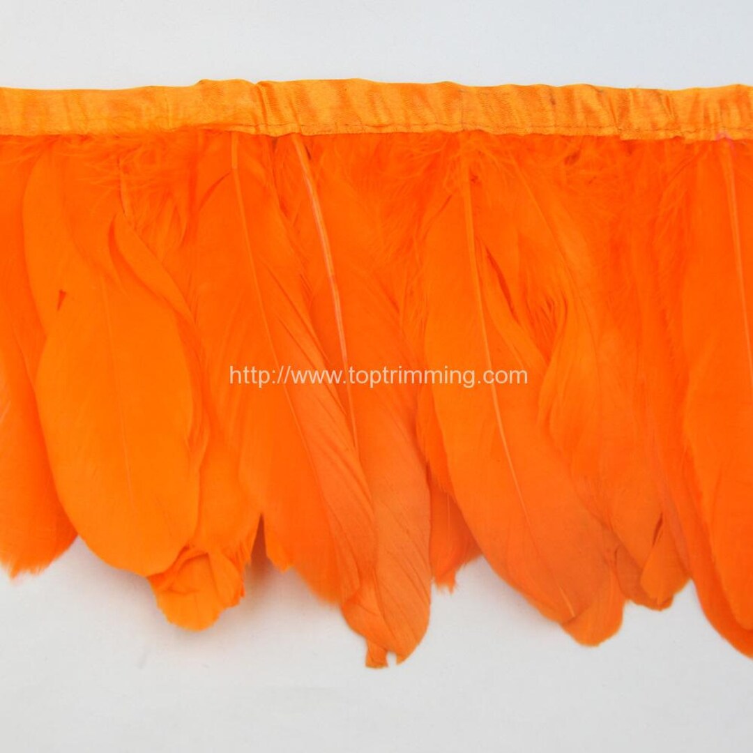 Duck Duck Goose Orange Feather Fringe (selling per Yard) - Etsy