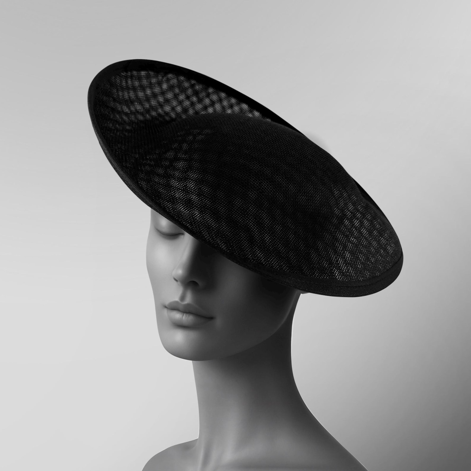 Large Buckram Saucer Fascinator Base – 11” Diameter With 1.75” Brim ...