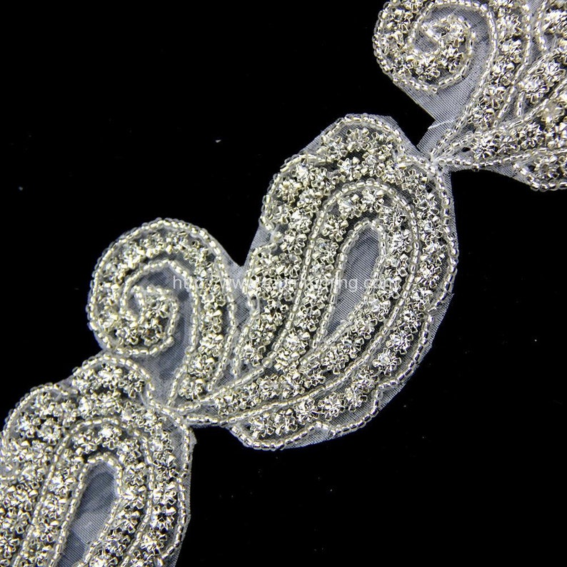 Rhinestone Floral Crystal Pattern, Wedding Accessories, Bridal Sash ...