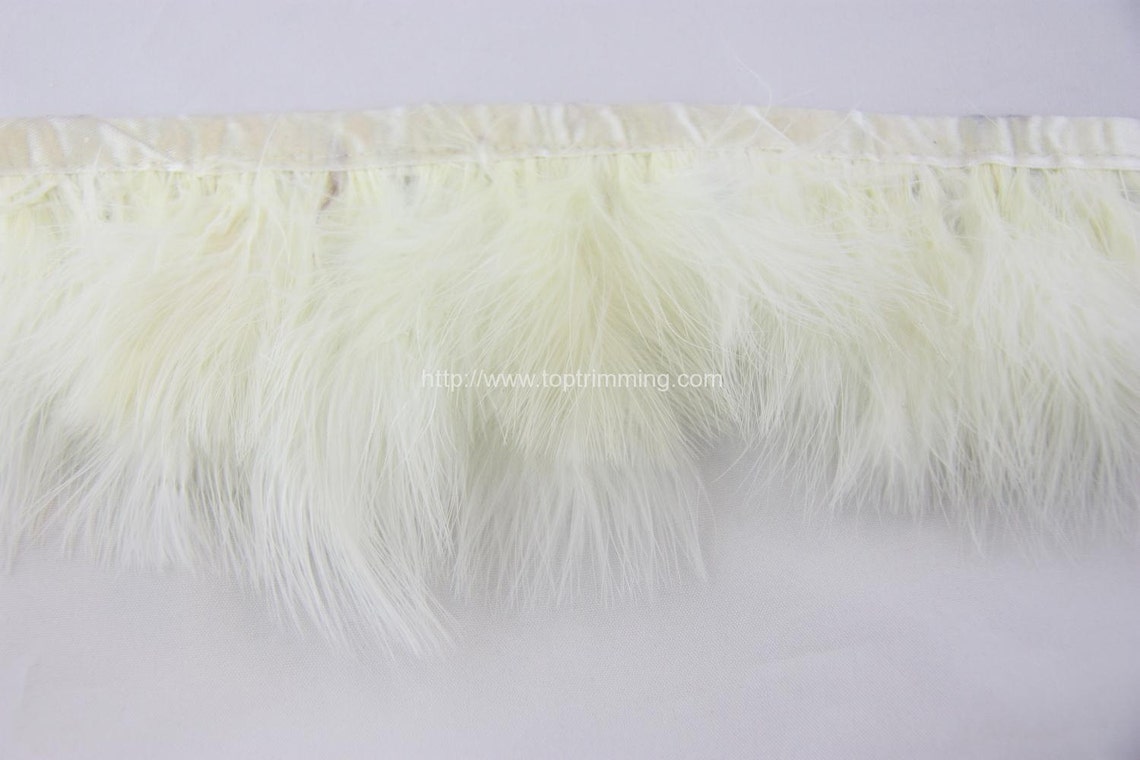Marabou Turkey Fluff Feather Fringe Trim 34long | Etsy