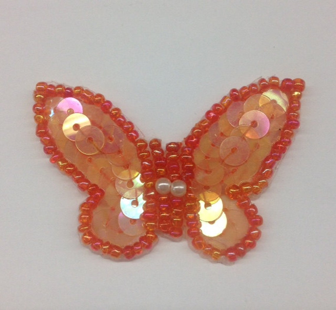 5pcs per Pack1.75x1.50 Beaded Sequins Butterfly | Etsy
