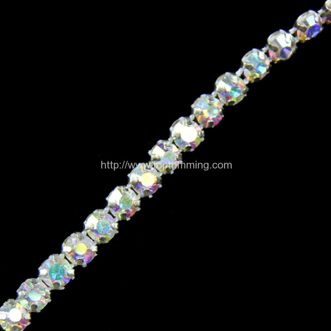 1 Line Rhinestone Banding Trim / AB Iridescent Crystal (sold by the ...