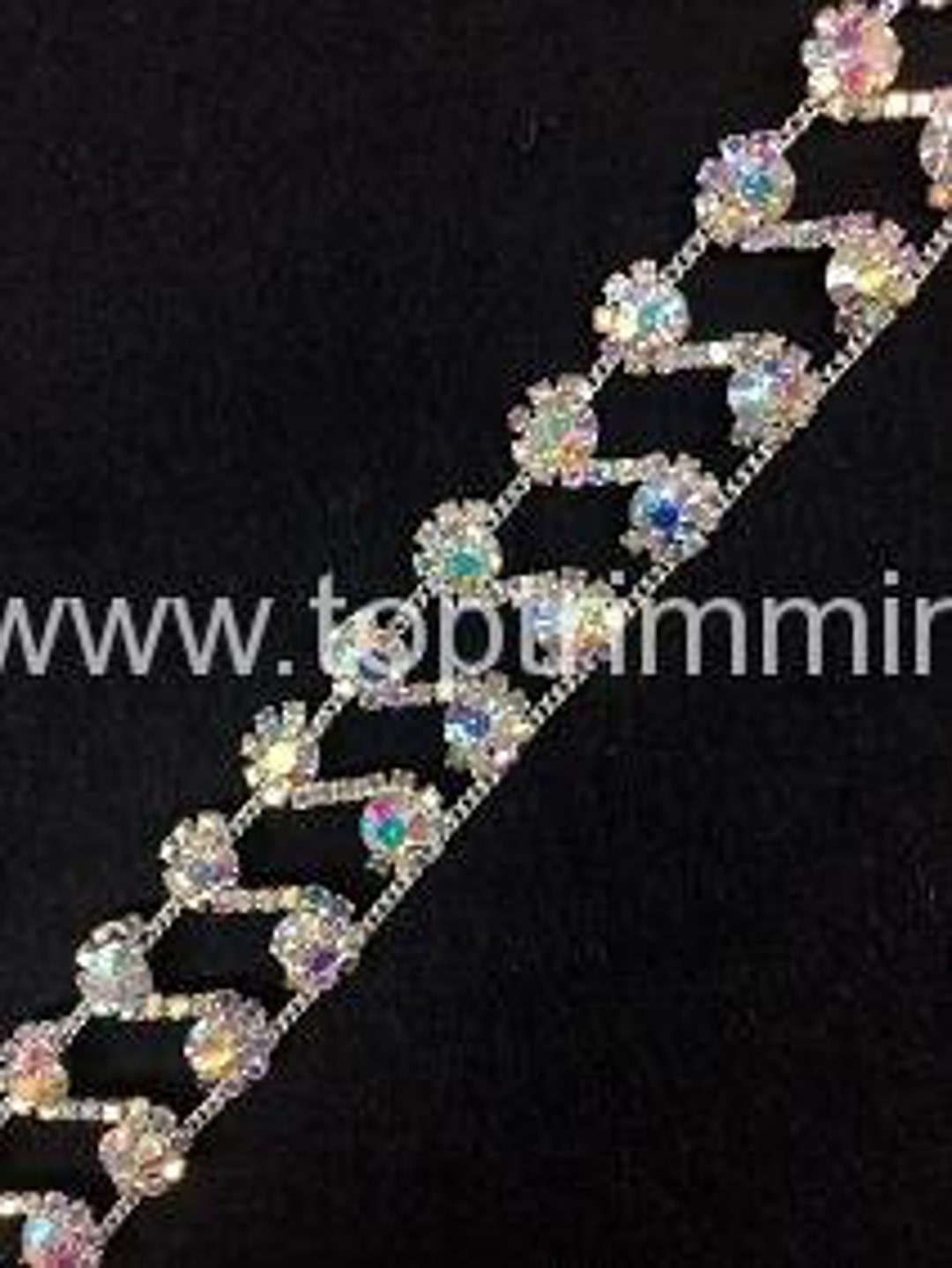 Rhinestone Crystal AB Chain Trimming Selling per Yard - Etsy