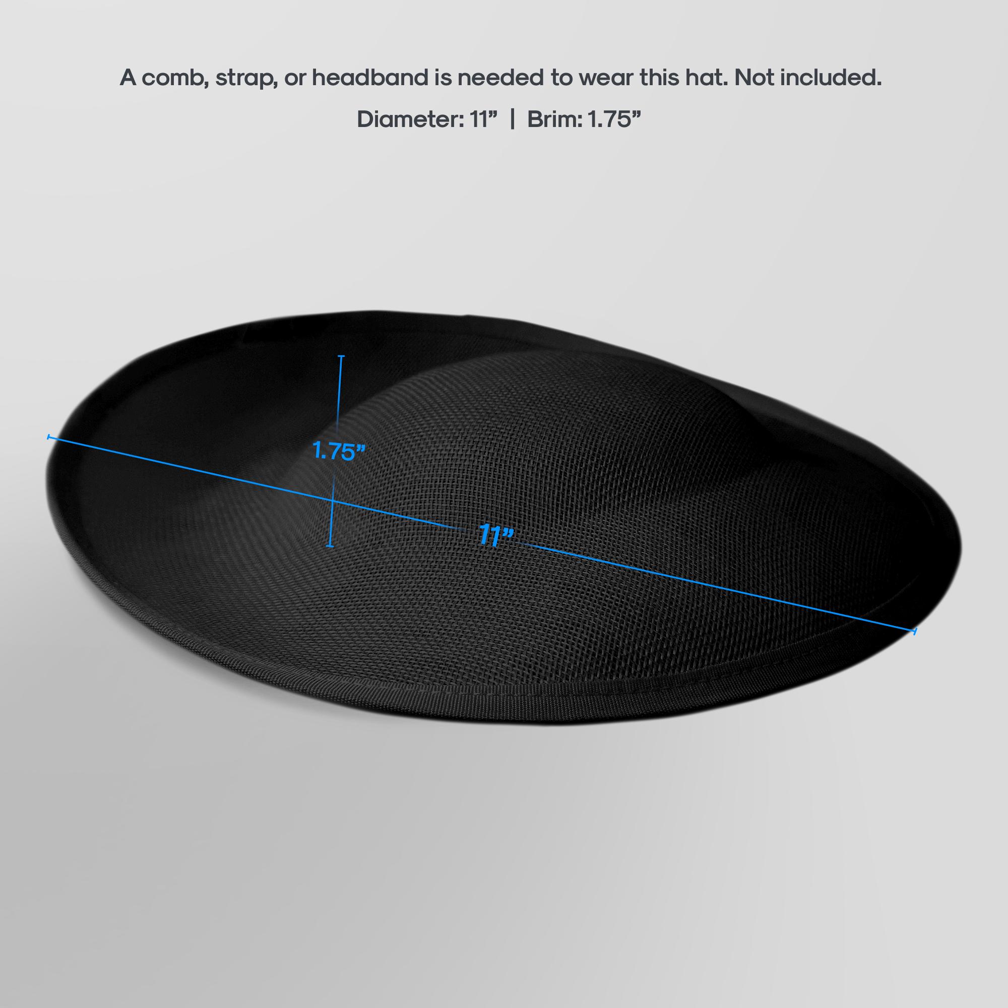 Large Buckram Saucer Fascinator Base – 11” Diameter With 1.75” Brim ...