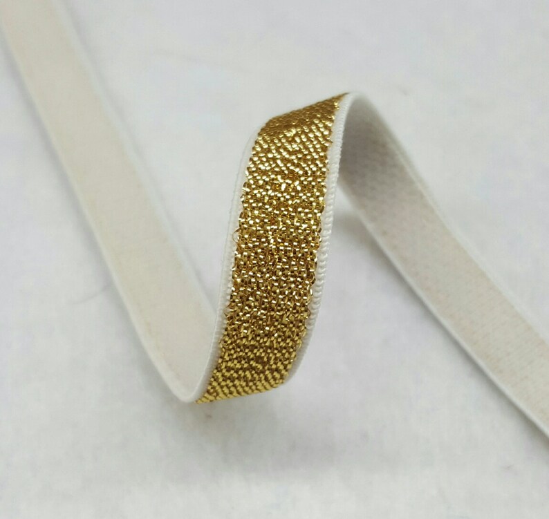 Strapcrafts 3/8 Inch Wide Soft Gold and Silver Glitter Elastic - Etsy