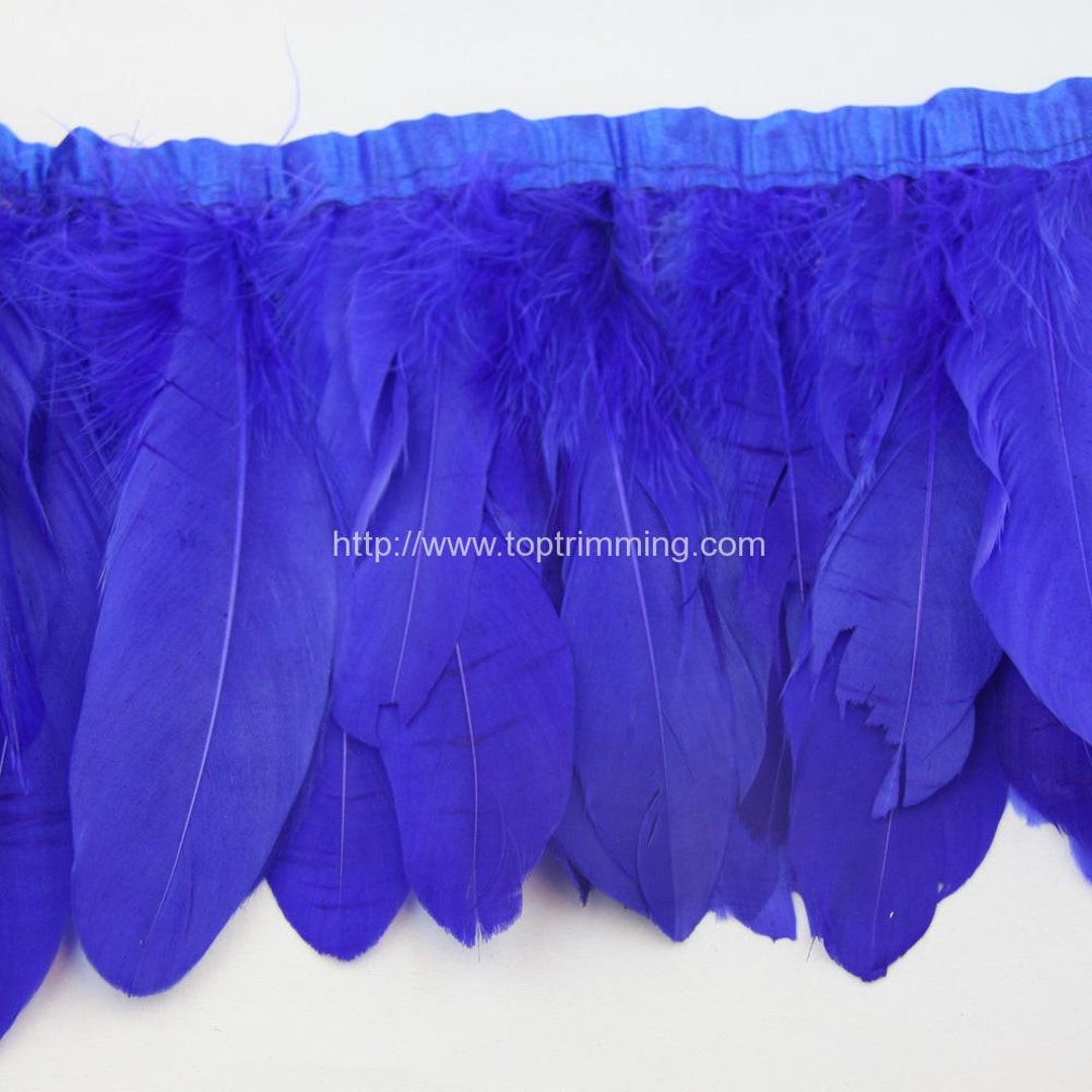 Duck Duck Goose Royal Blue Feather Fringe (selling per Yard) - Etsy