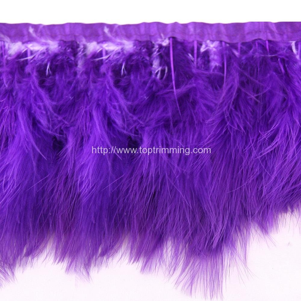 Marabou Turkey Fluff Feather Fringe Trim 67long | Etsy