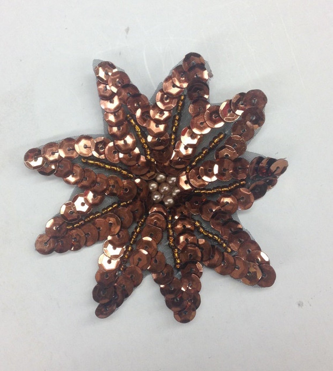 Sequins and Beaded Flower Shape Sew on or Glue on Selling per Pack (5 ...