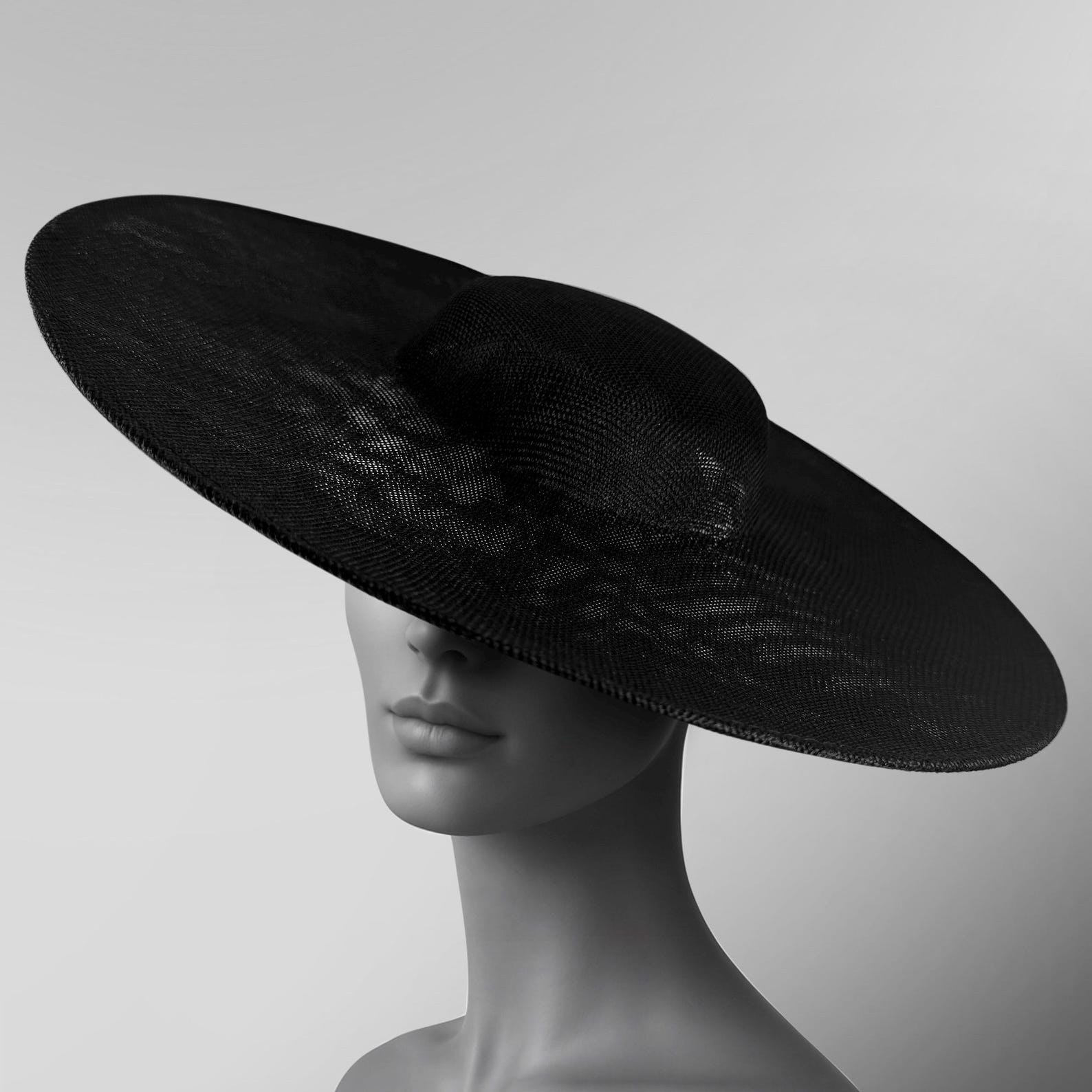 Large Buckram Boater Fascinator Base – 14.5” Round DIY Millinery ...