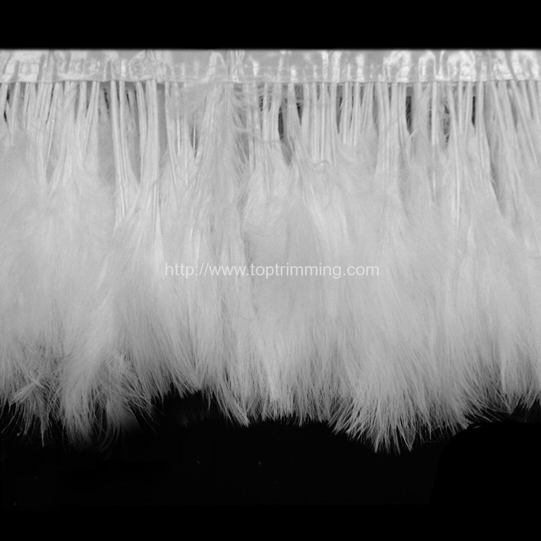 Marabou Turkey Fluff Feather Fringe Trim 6"-7”long - Etsy