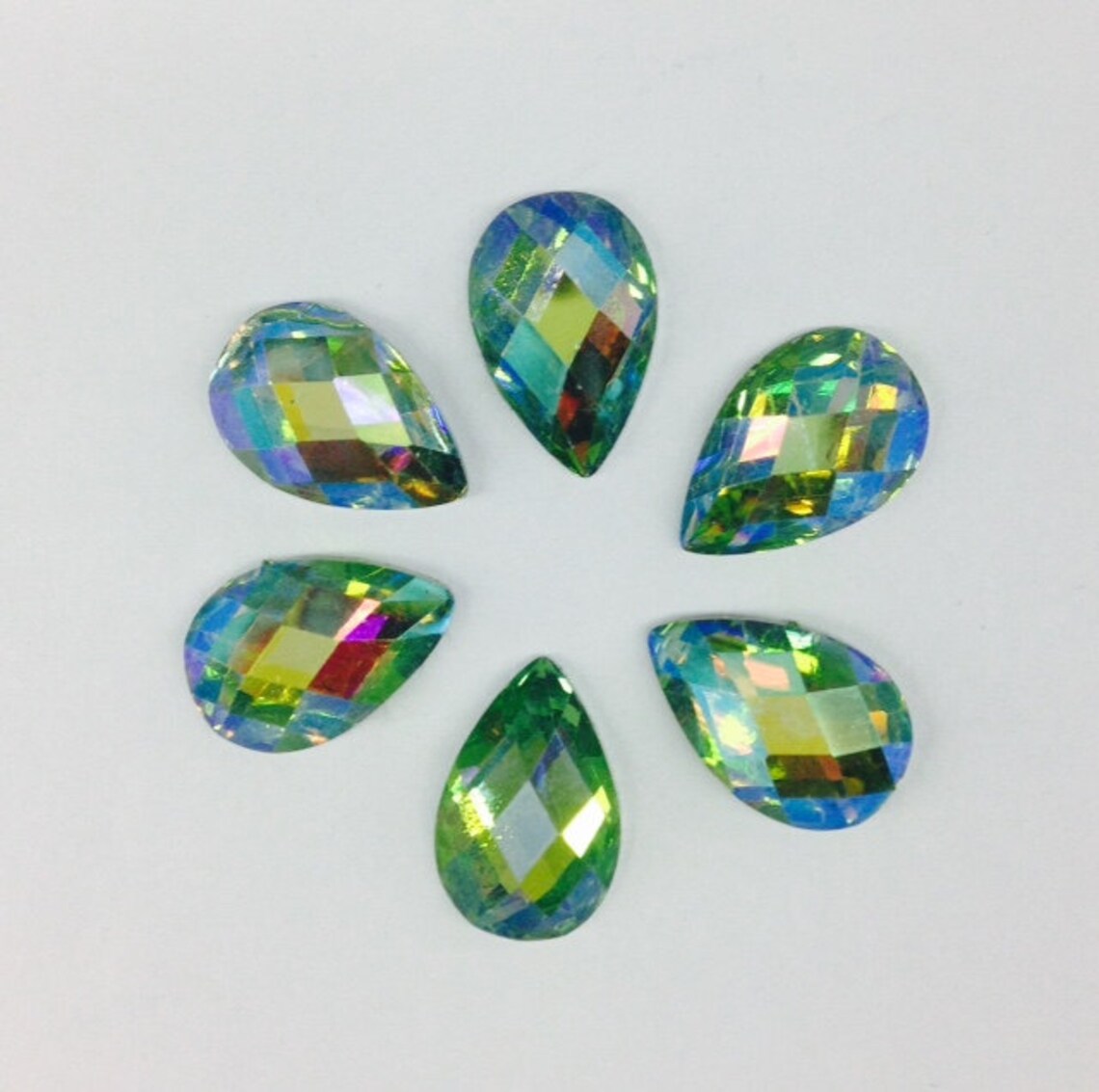 Tear Drop Glue on AB Resin Stone Gems Selling per Pack - Etsy