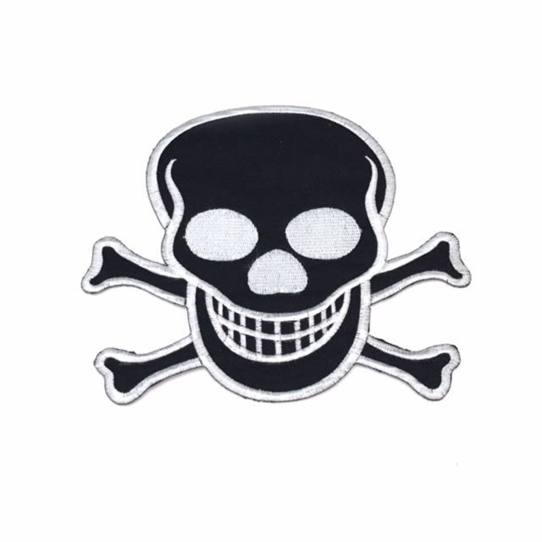 Happy Skull Patch Applique Sew or Iron - Etsy
