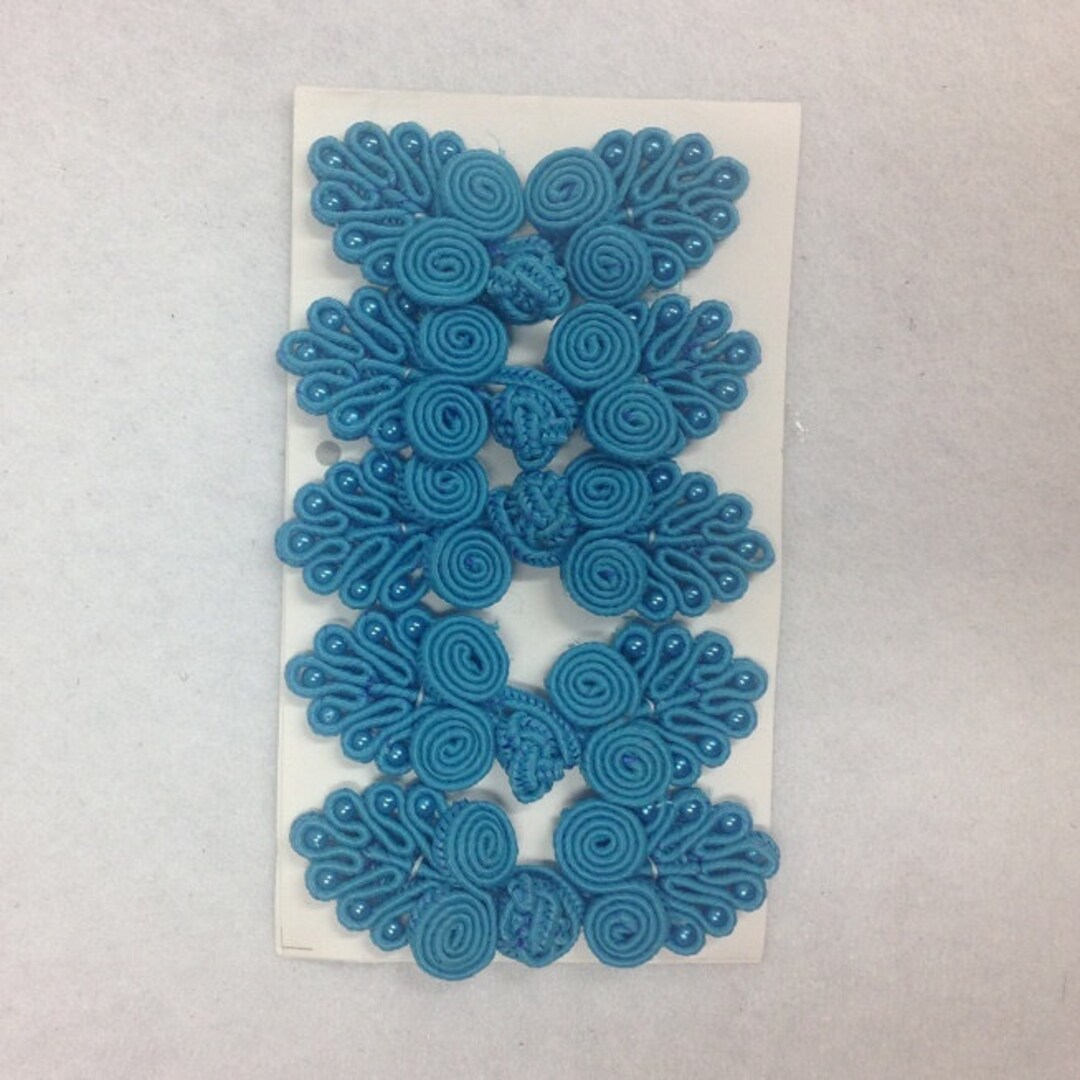 Five Pairs Bead Chinese Frogs Fasteners Closure Buttons Different ...