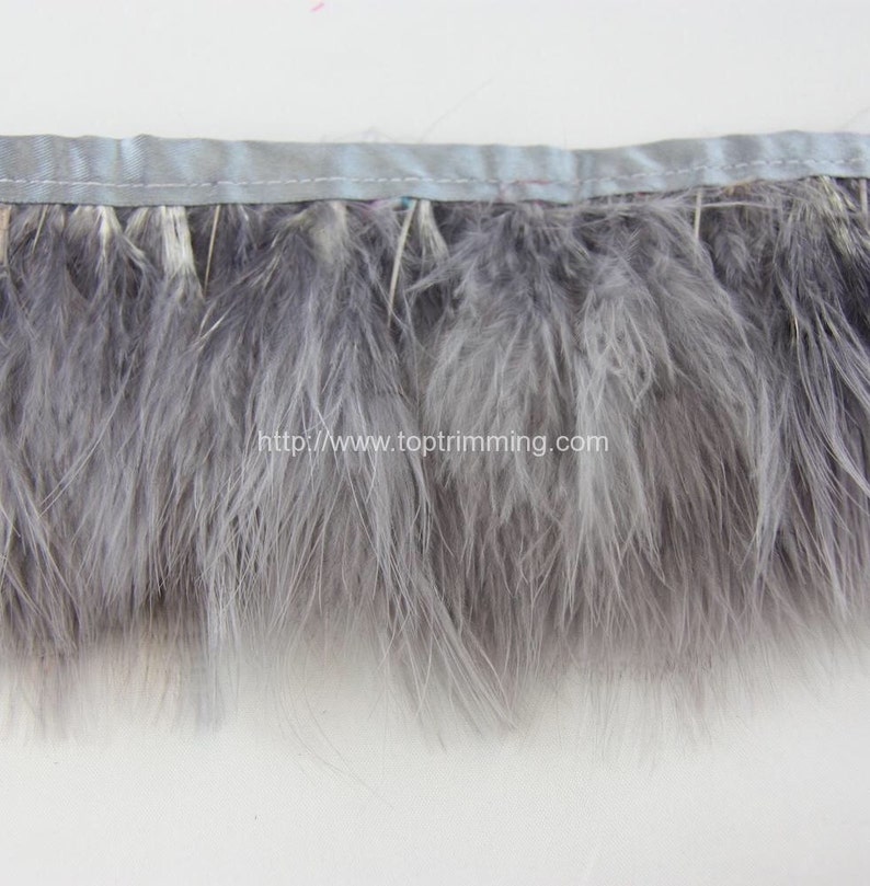 Feather Trim 1 Yard Gold Fluffy Turkey Feather Fringe Trim - Old ...