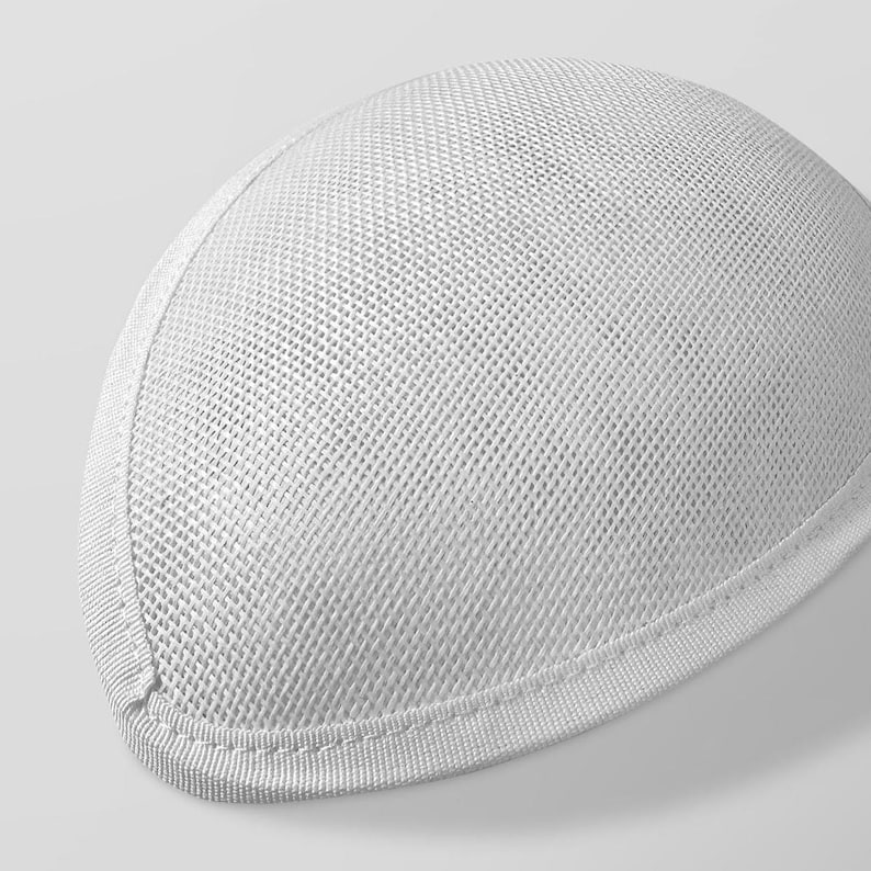 Large Buckram Teardrop Fascinator Base – 7.5” X 5.5” | Black, Ivory or ...