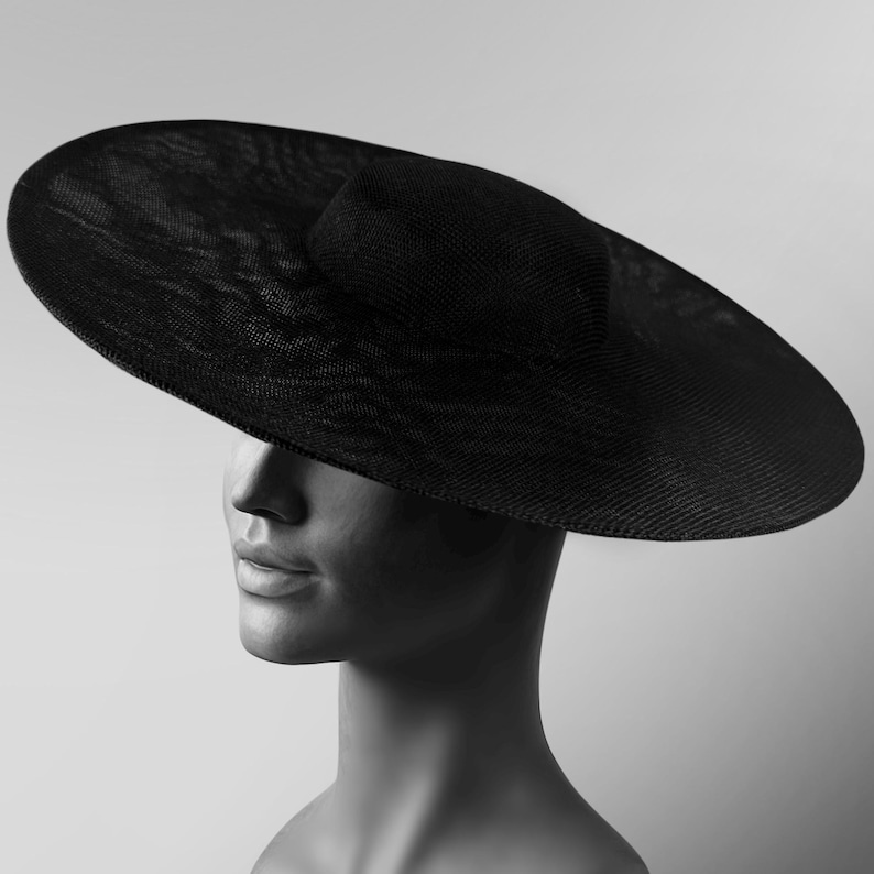 Large Buckram Boater Fascinator Hat Base – 14.5” Round DIY Millinery ...