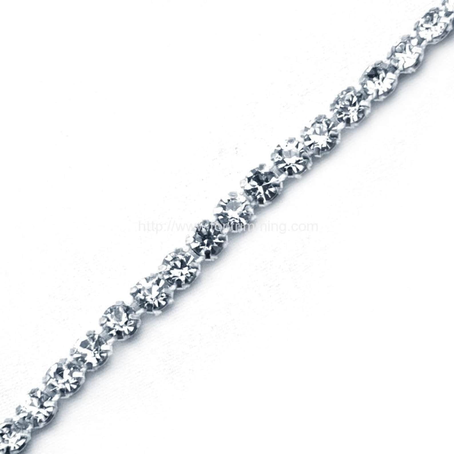 1 Line Rhinestone Banding Trim / AB Iridescent Crystal sold - Etsy