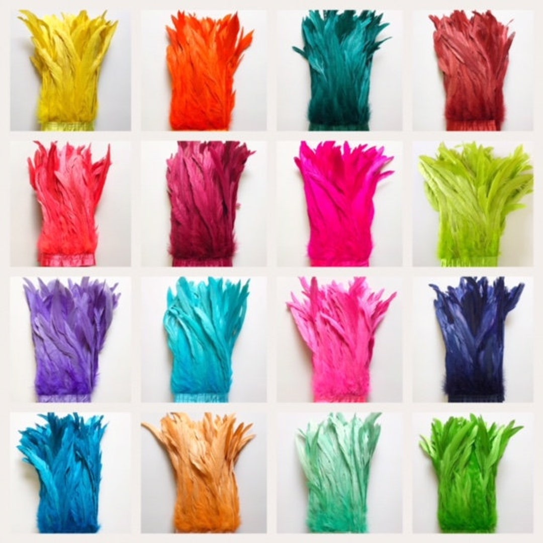 Coque Tail Feathers Sold per 18" Inches (half Yard) /costume Millinery ...