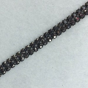 Rhinestone Banding Trim /clear Crystal /silver Setting (2 Line) - Etsy