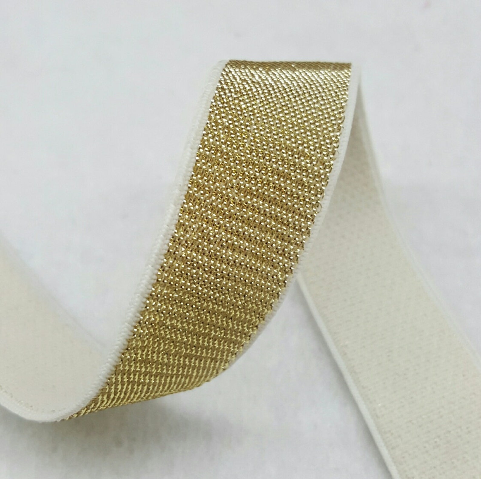 Strapcrafts 3/4 Inch Wide Soft Gold and Silver Glitter Elastic - Etsy