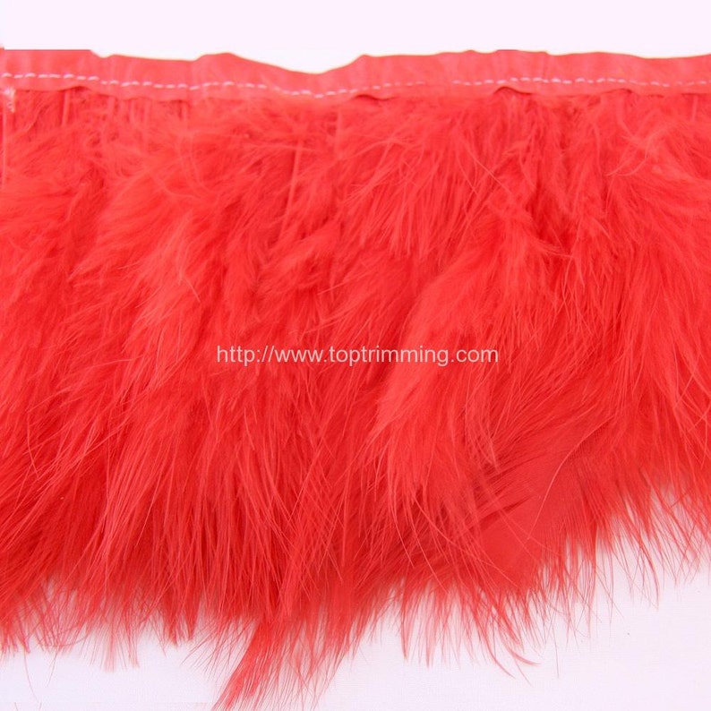 Marabou Turkey Fluff Feather Fringe Trim 6"-7”long (selling per Yard ...
