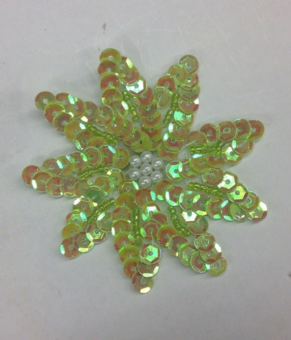 Sequins and Beaded on Flower Shape Sew on or Glue on Selling | Etsy