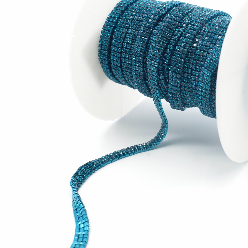 Premium Crystal Rhinestone Chain 3 Rows SS12 for Apparel and - Etsy