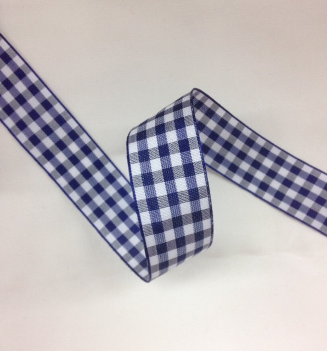 1'' Wide Purple and White Checkered Ribbon Cotton - Etsy