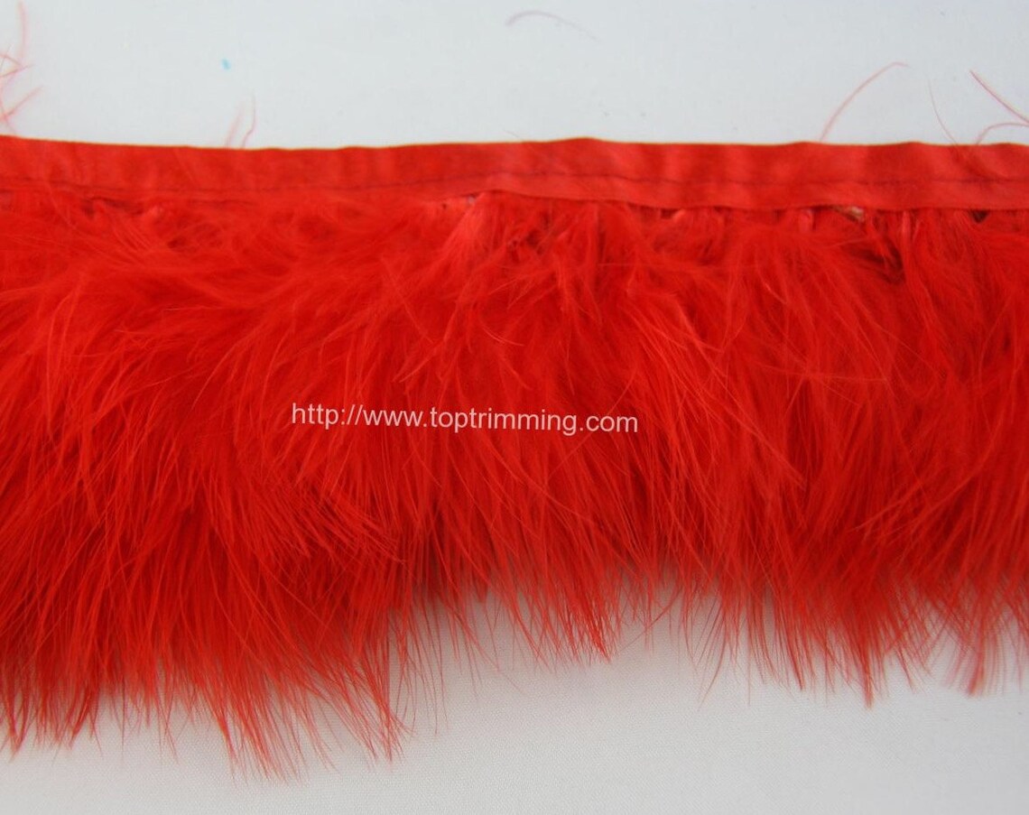 Marabou Turkey Fluff Feather Fringe Trim 3'4long | Etsy