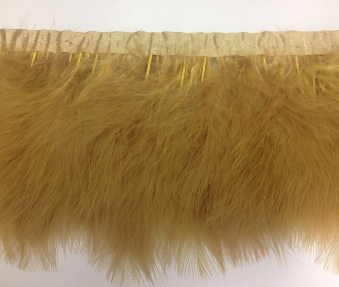 Marabou Turkey Fluff Feather Fringe Trim 6"-7”long - Etsy